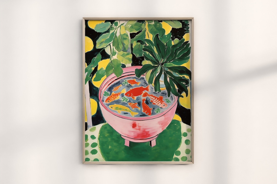 Henri Matisse Goldfish Art, Matisse Inspired Goldfish, Vintage Matisse ...