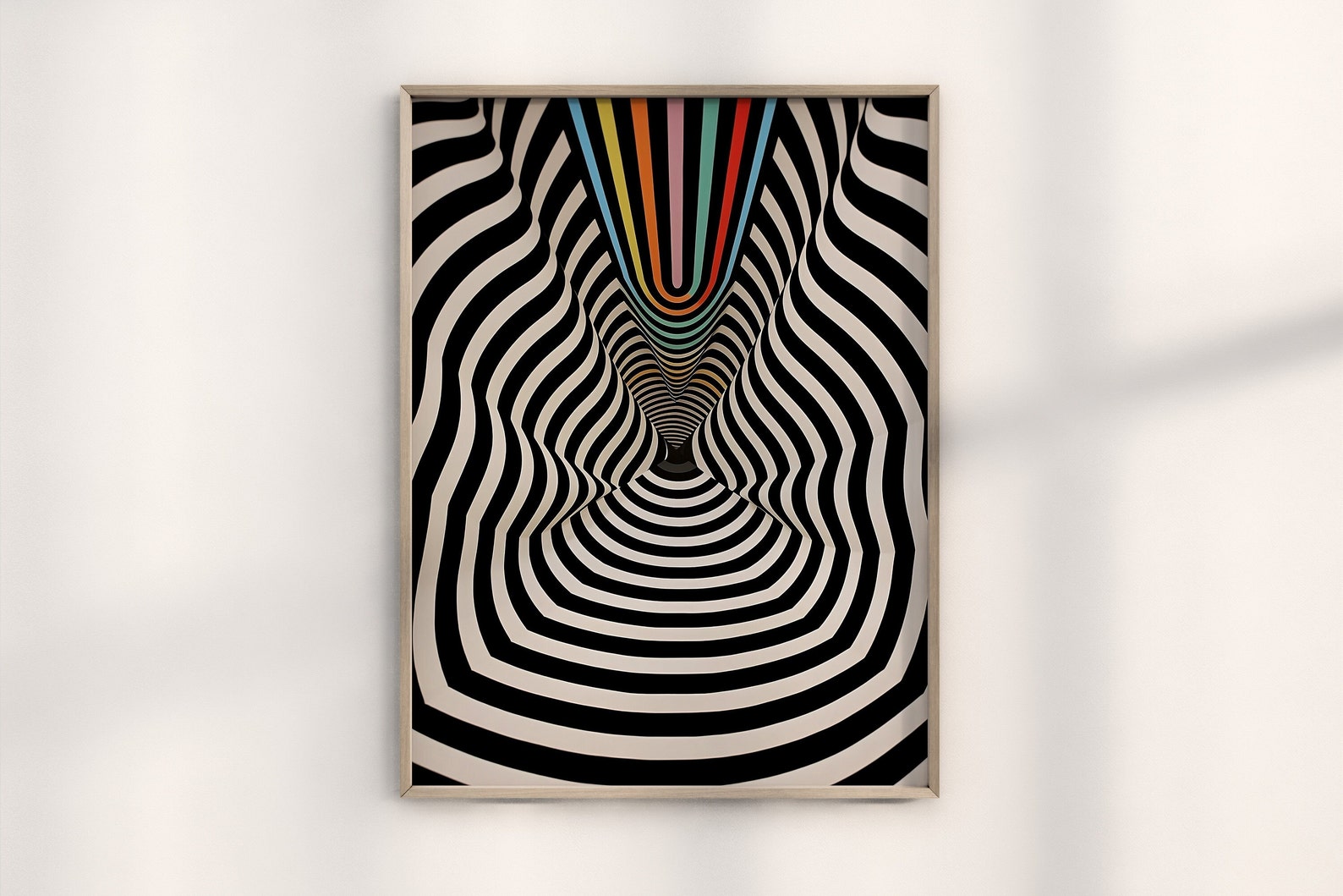 Bridget Riley Hypnotic Optical Illusion Print, Authentic Riley Illusion ...