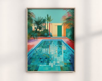 David Hockney Swimming Pool Spring Board Bigger Splash - Etsy