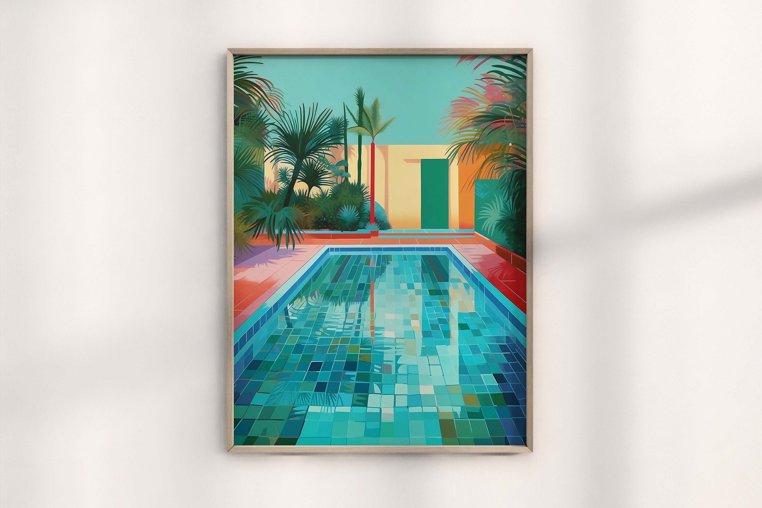 David Hockney Painting His Pool