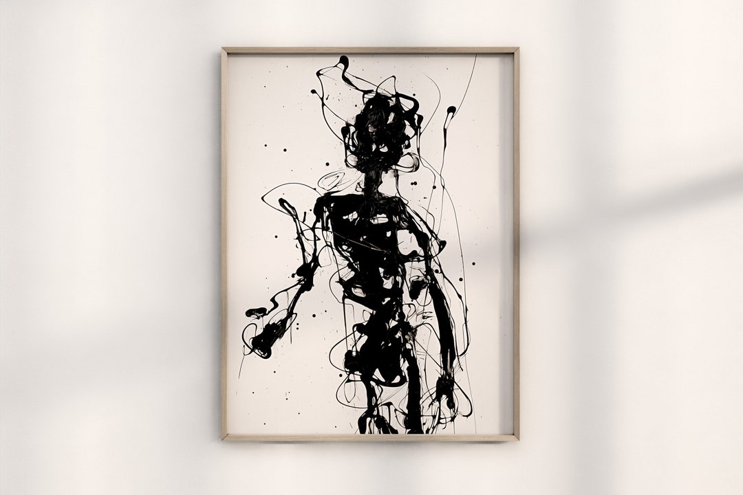 Jackson Pollock Abstract Drip Figure Poster, Authentic Pollock Style ...