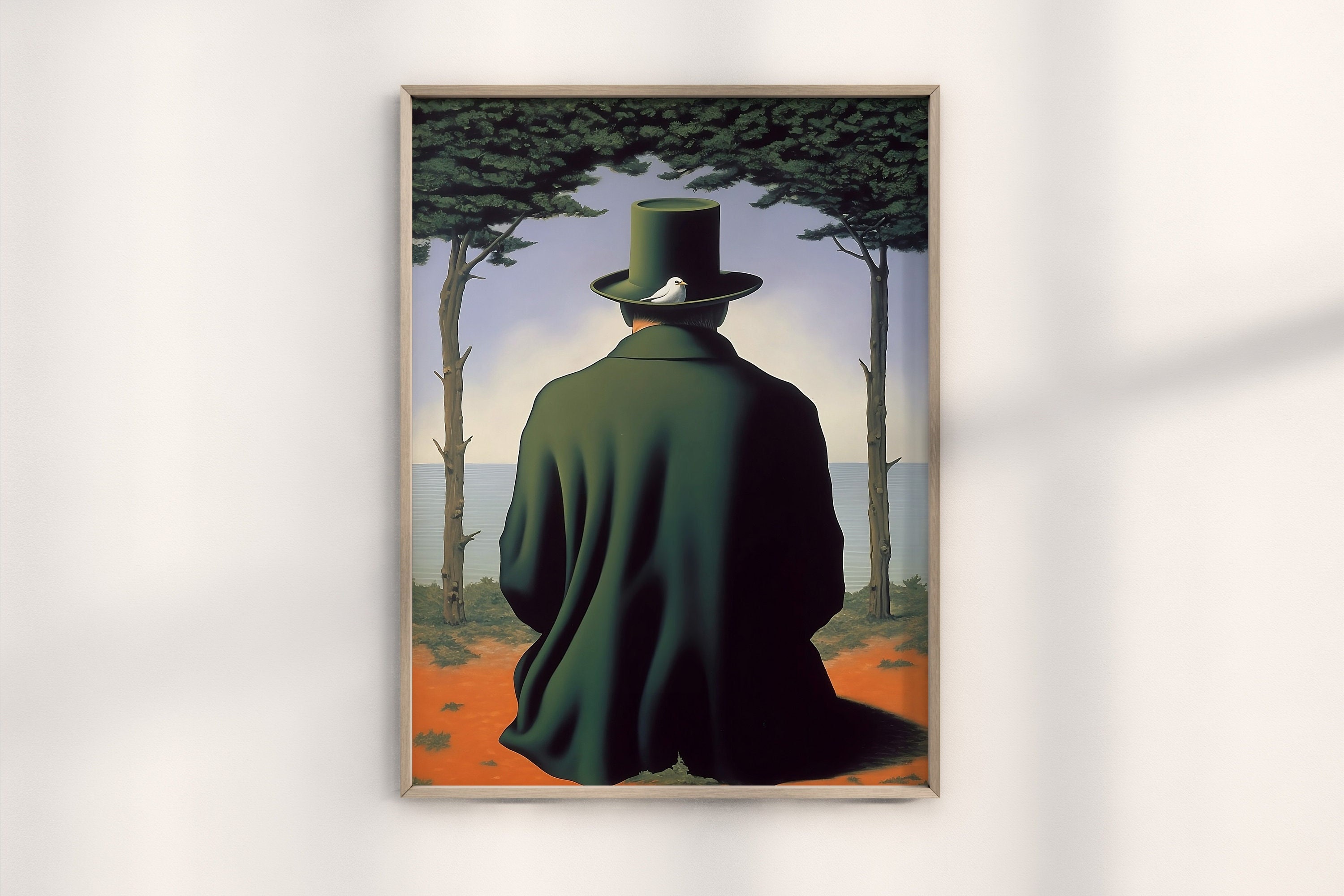 Rene Magritte Behind Son of A Man Print, Authentic Magritte Face ...
