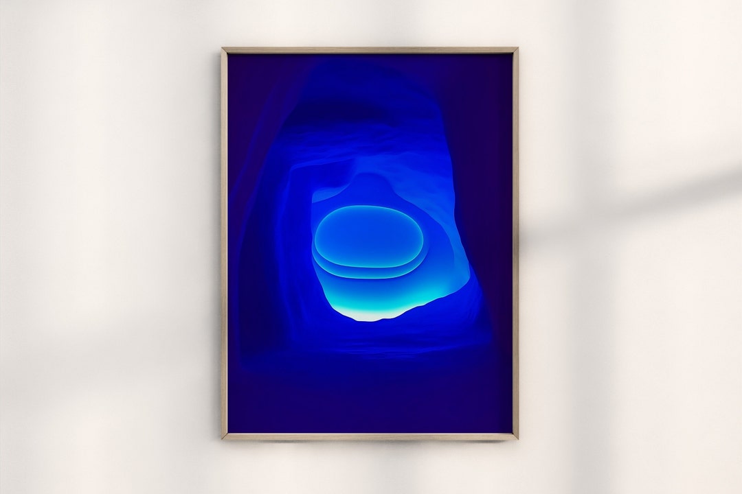 James Turrell Azure Light Cavern Print, Contemporary Light Artwork ...