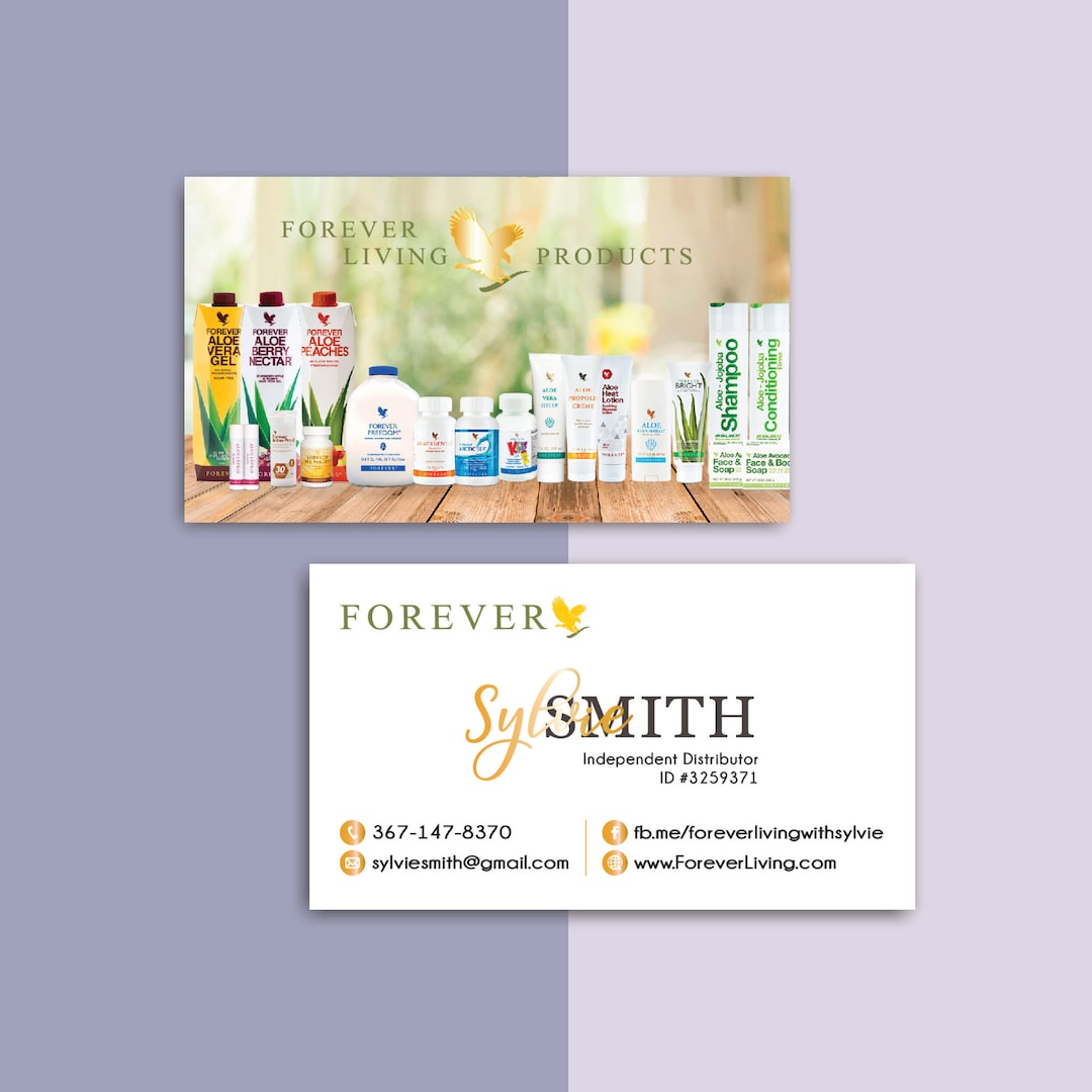 Custom Forever Living Business Card, Personalized Forever Living ...