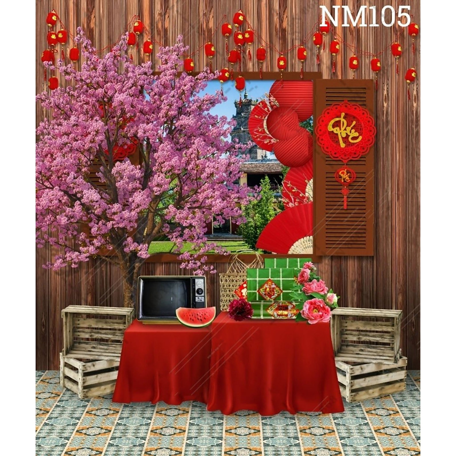 2024 Vietnamese Tet Holiday Lunar New Year Landscape Background, Tet ...