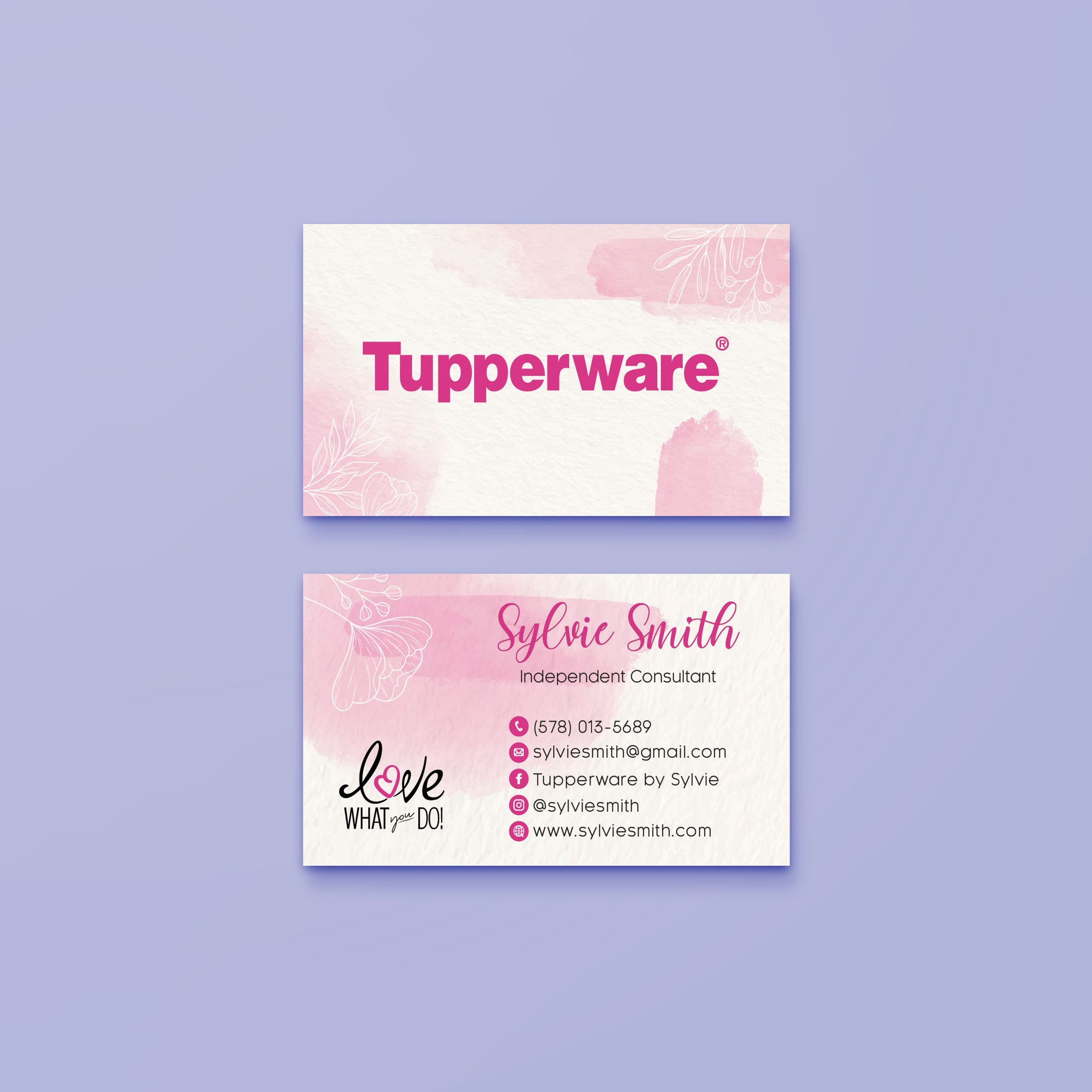 Digital File Personalized Tupperware Business Cards Tupperware ...