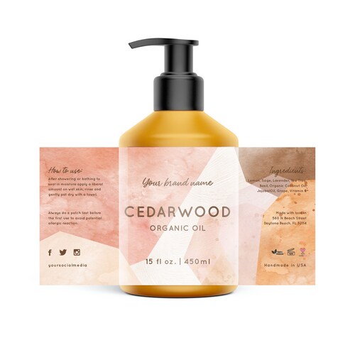 Body Lotion Label Template DIY Shampoo Label Body Product - Etsy