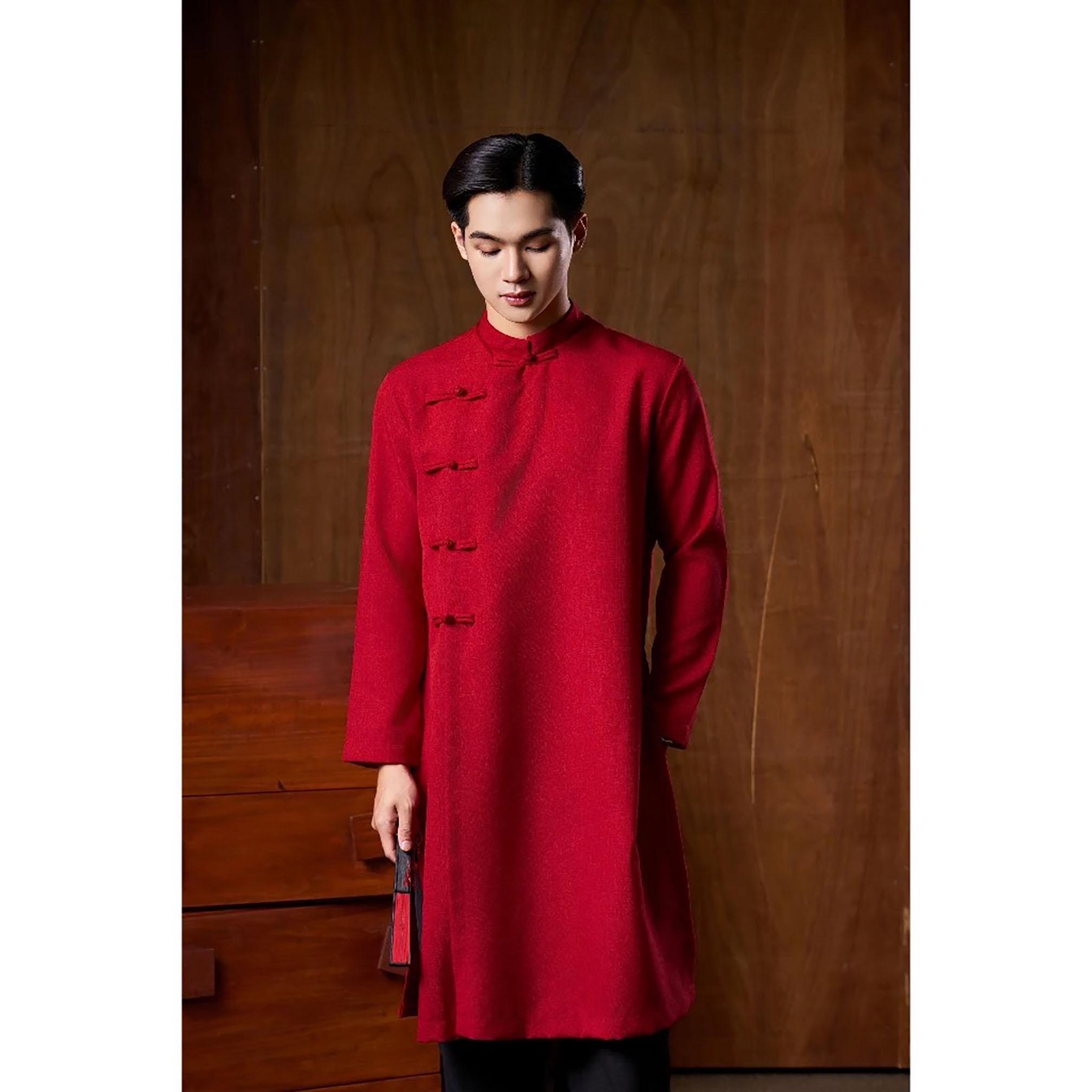 Linen Cotton Modernized Ao Dai for Men, Ao Dai Vietnam, Pre-made ...
