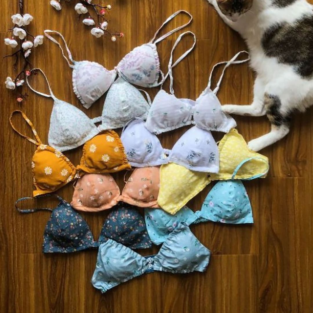 HIGH QUALITY Linen Cotton Bra Set Summer Linen Bra Linen - Etsy
