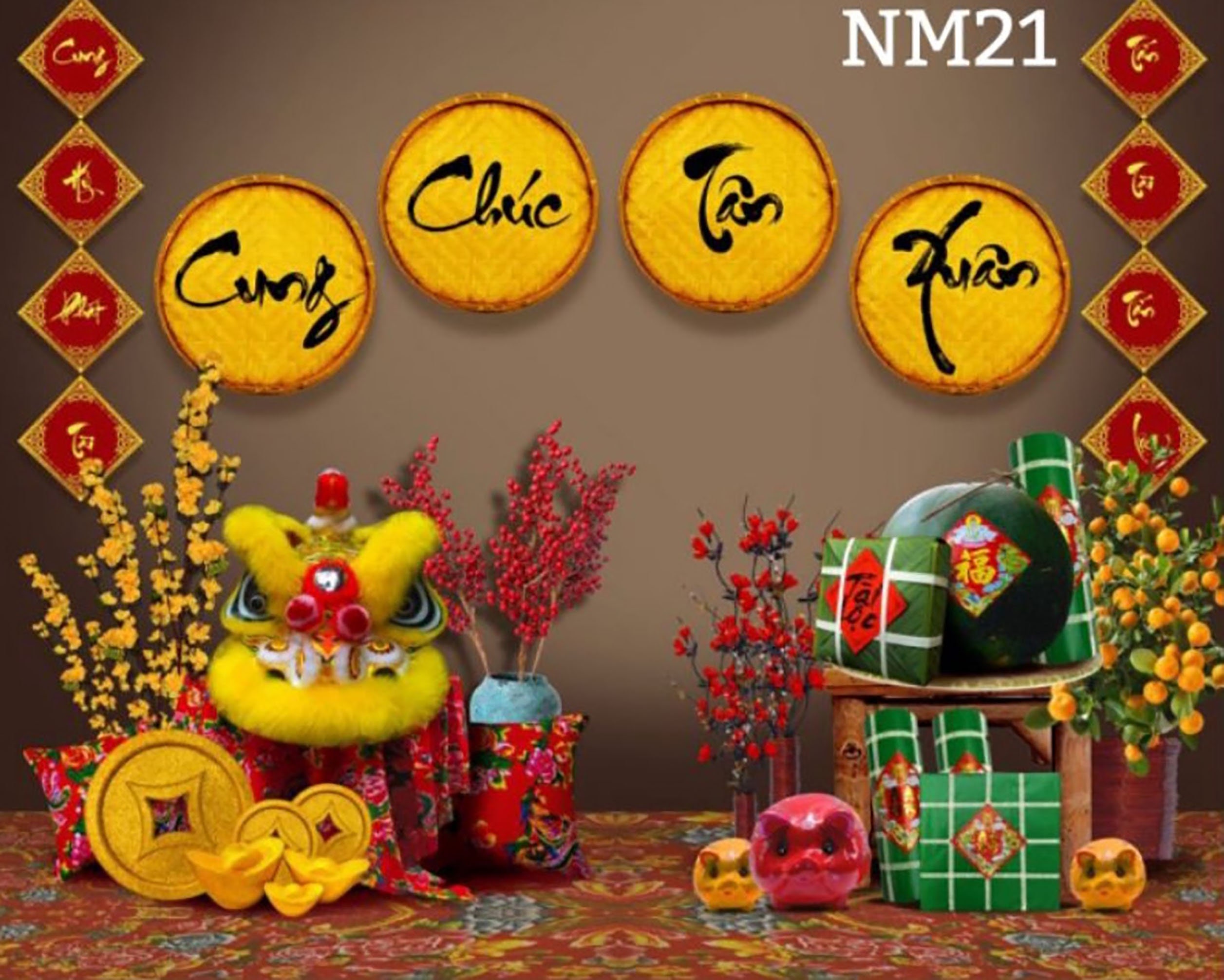 Vietnamese Tet Holiday Lunar New Year Landscape Background, Tet Holiday ...