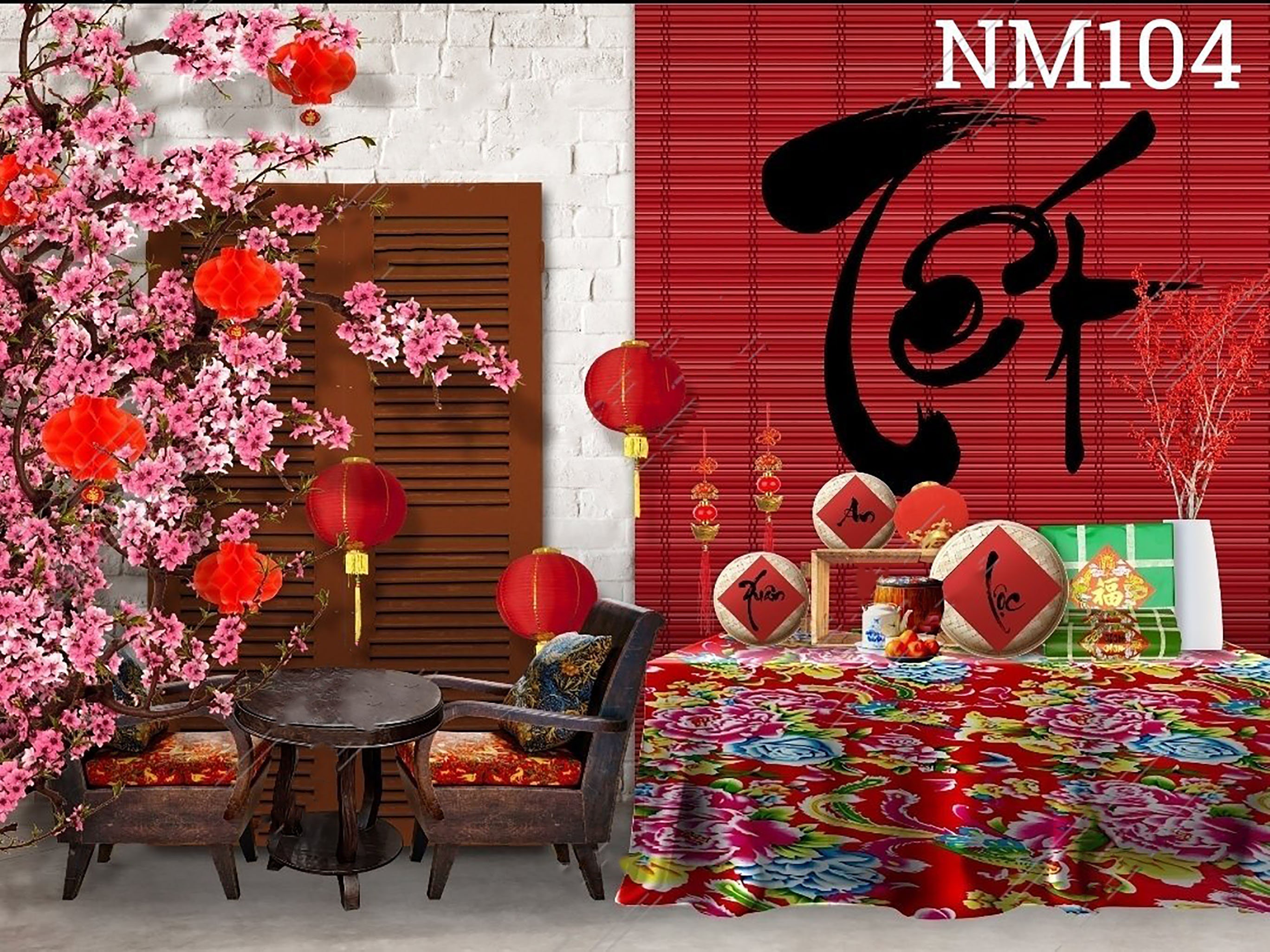 2024 Vietnamese Tet Holiday Lunar New Year Landscape Background, Tet ...