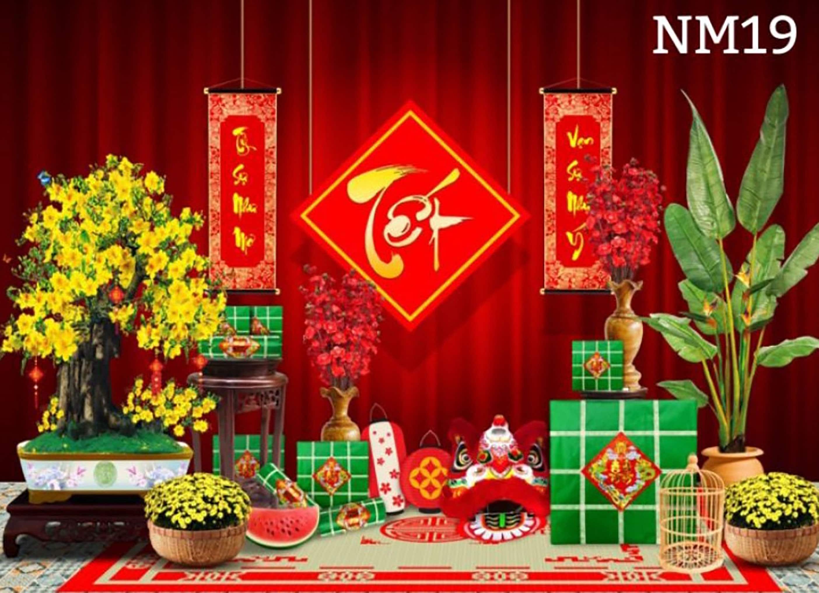 Vietnamese Tet Holiday Lunar New Year Landscape Background, Tet Holiday ...