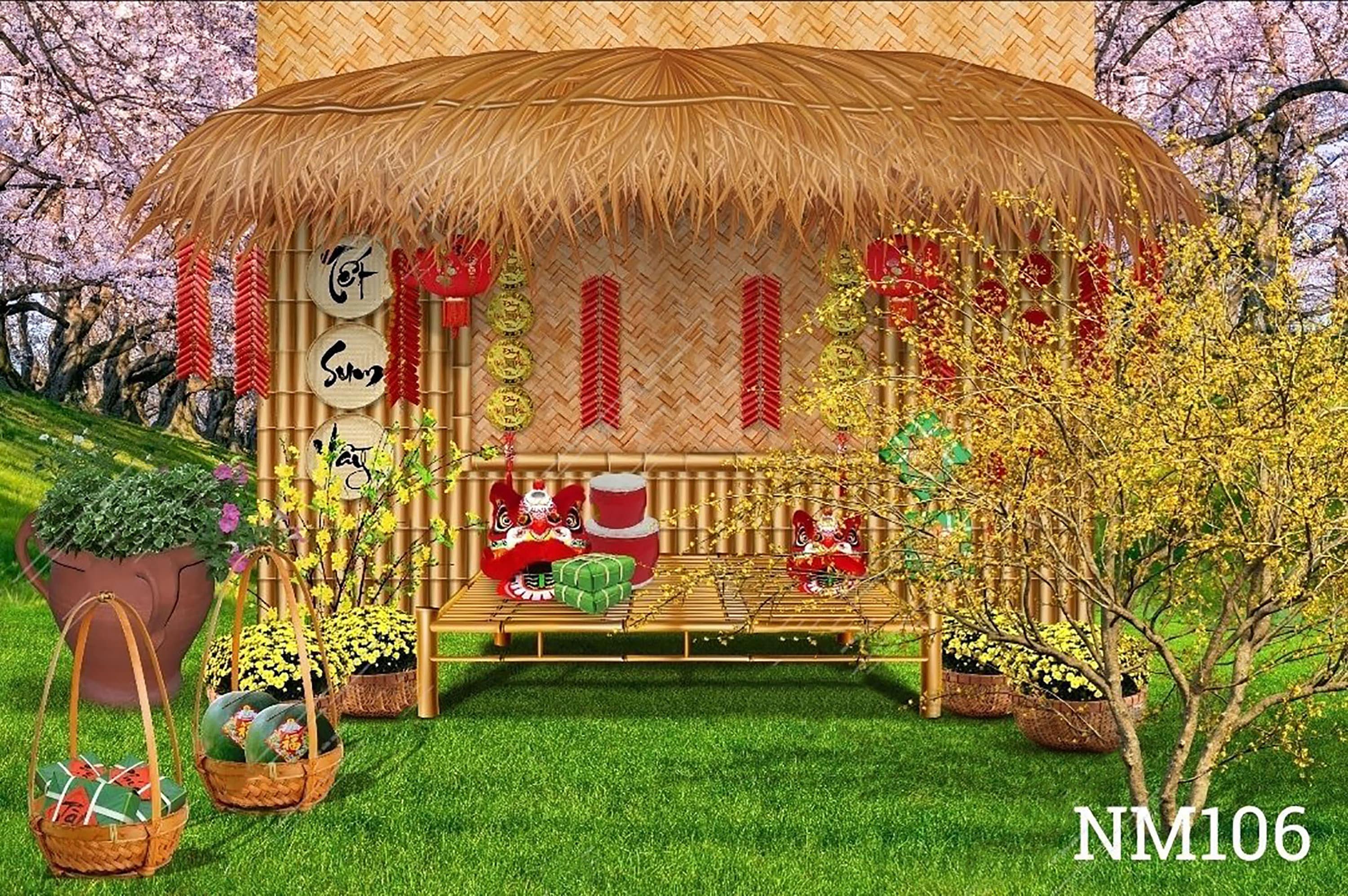 2024 Vietnamese Tet Holiday Lunar New Year Landscape Background, Tet ...