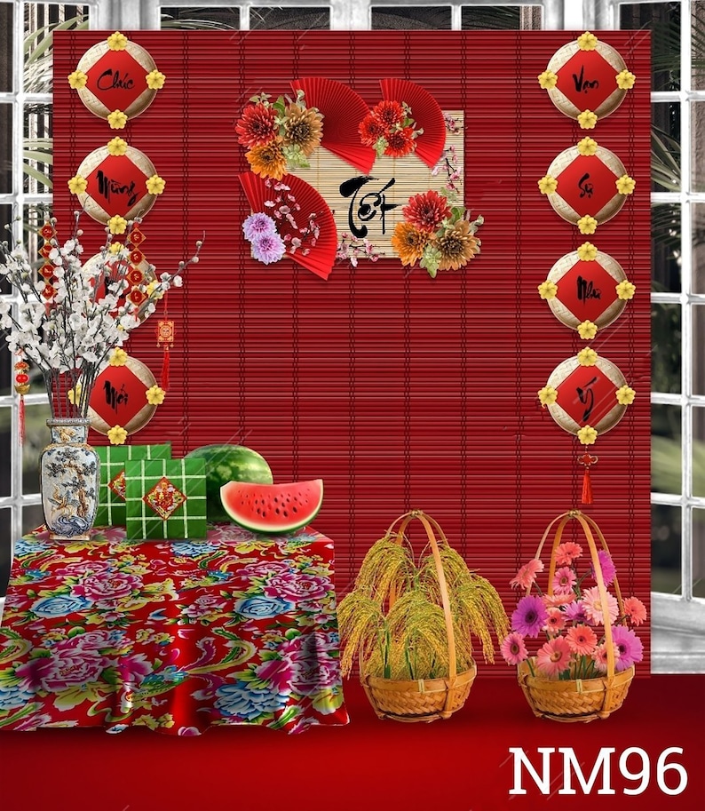 2024 Vietnamese Tet Holiday Lunar New Year Landscape Background, Tet ...