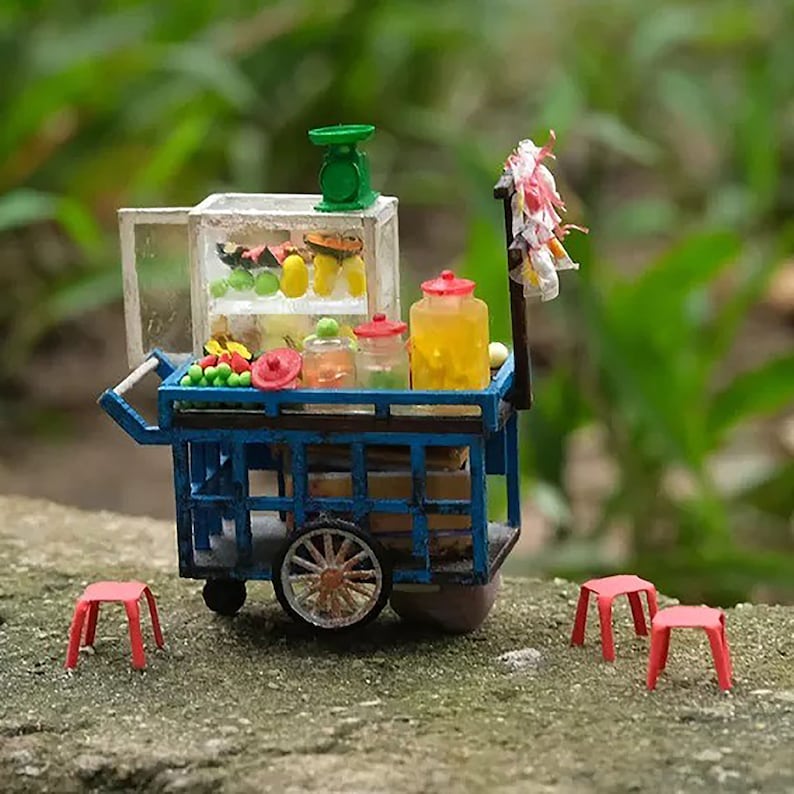 Vietnamese Bread Cart Magnet, Fresh Fruit Cart Magnet, Fish Balls Cart ...