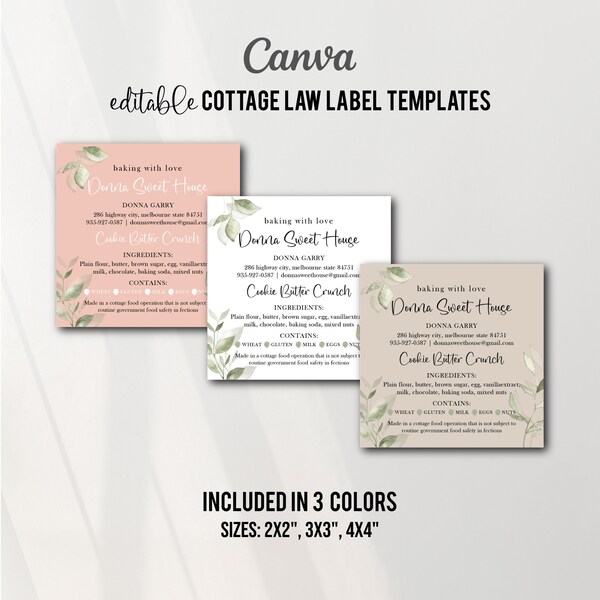 Cottage Food Labels - Etsy