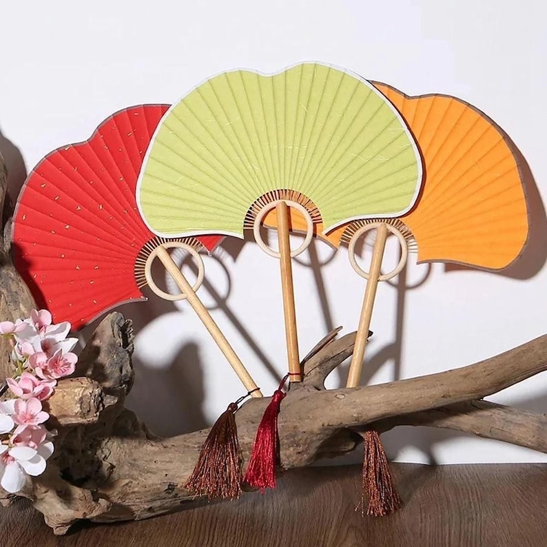 Traditional Paper Fan, Hand Fan for Wedding, Colorful Paper Fan, Ao Dai ...