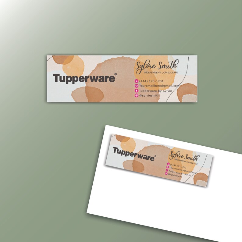 Abstract Custom Tupperware Address Label Personalized - Etsy