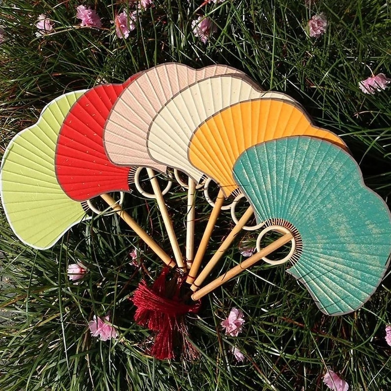 Traditional Paper Fan, Hand Fan for Wedding, Colorful Paper Fan, Ao Dai ...
