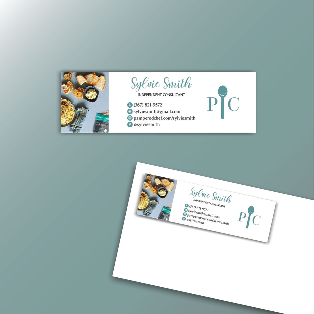 Pampered Chef Address Label Card Personalized Pampered Chef - Etsy