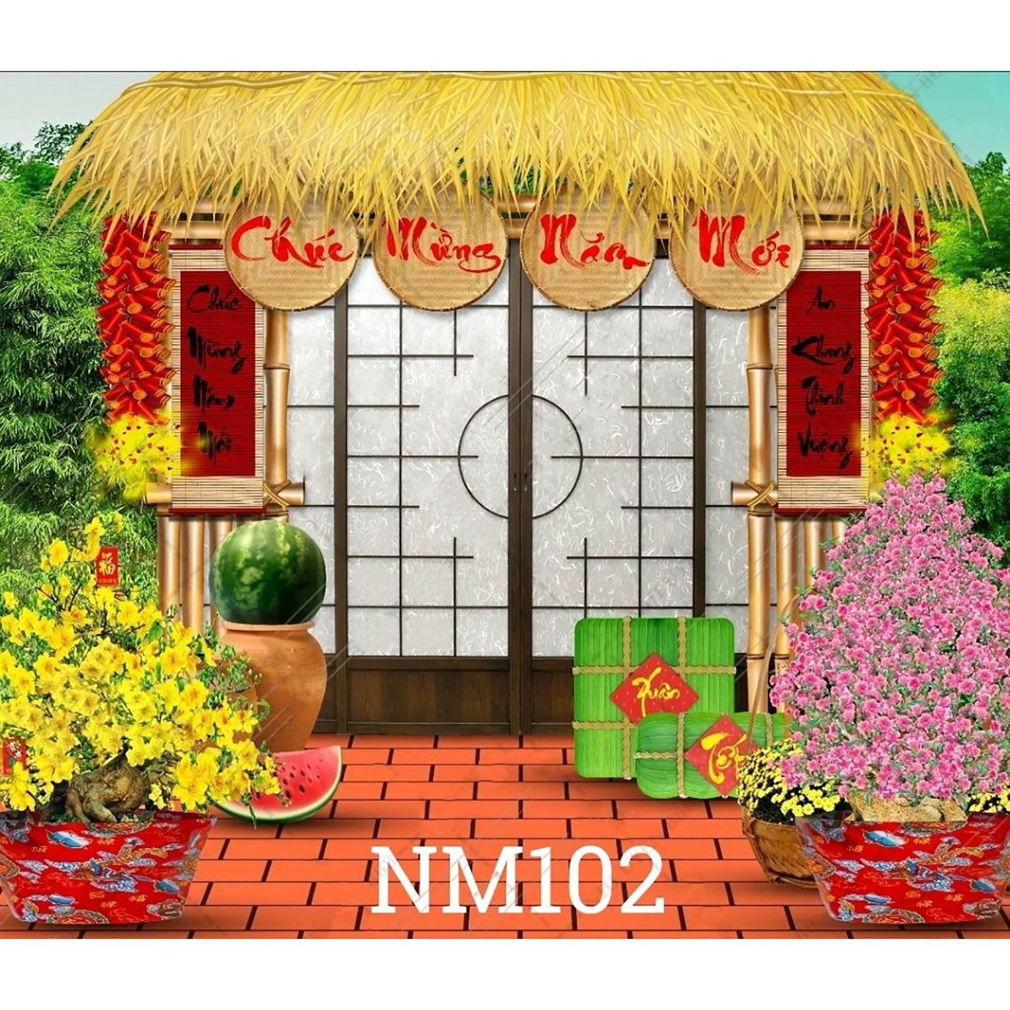 2024 Vietnamese Tet Holiday Lunar New Year Landscape Background, Tet ...