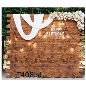 Happy Birthday 3D Printed Landscape Background, Birthday Party Backdrop ...