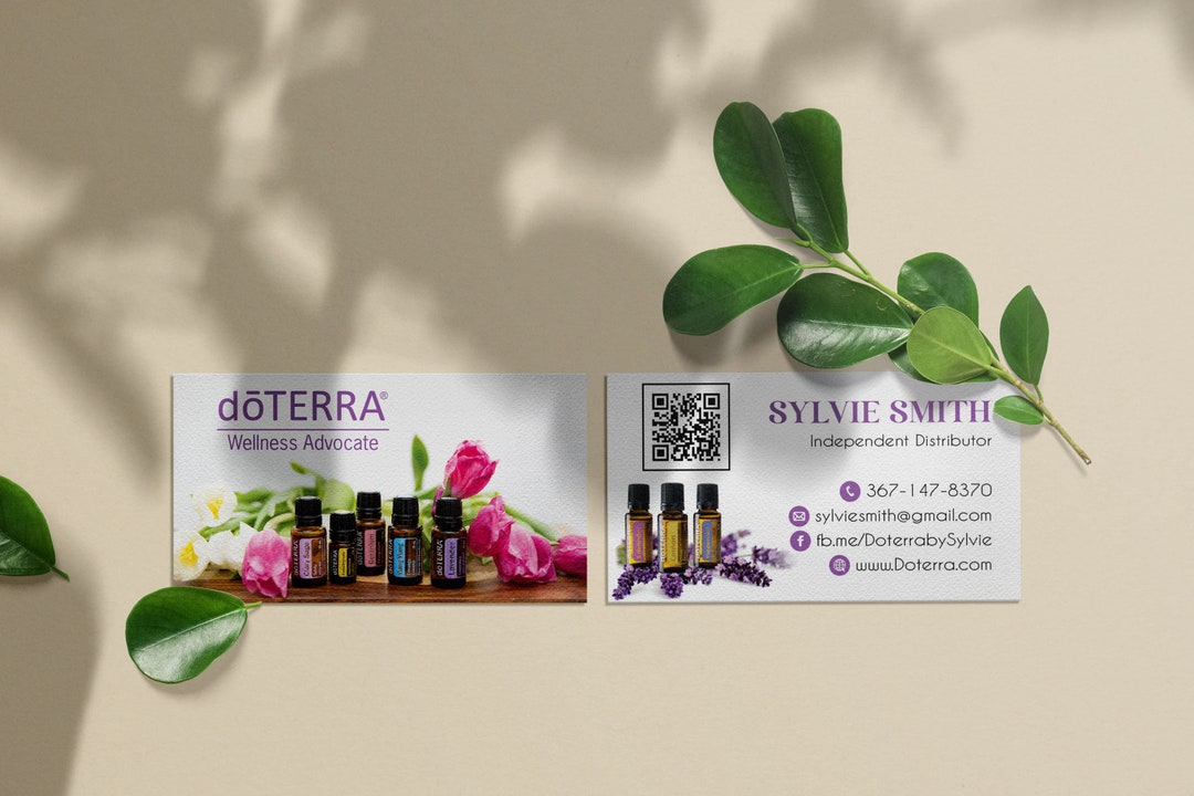 Custom DOTERRA Business Cards, Essential Oils Business Card, Modern ...