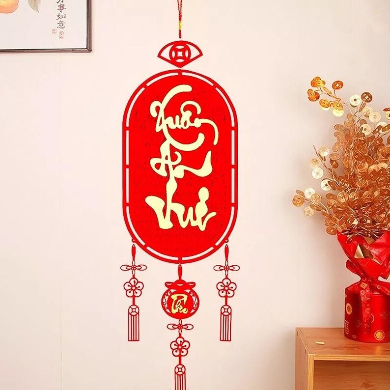 Vietnamese Hanging Tet Decoration, Gift for Vietnamese, Lucky Vietnam ...
