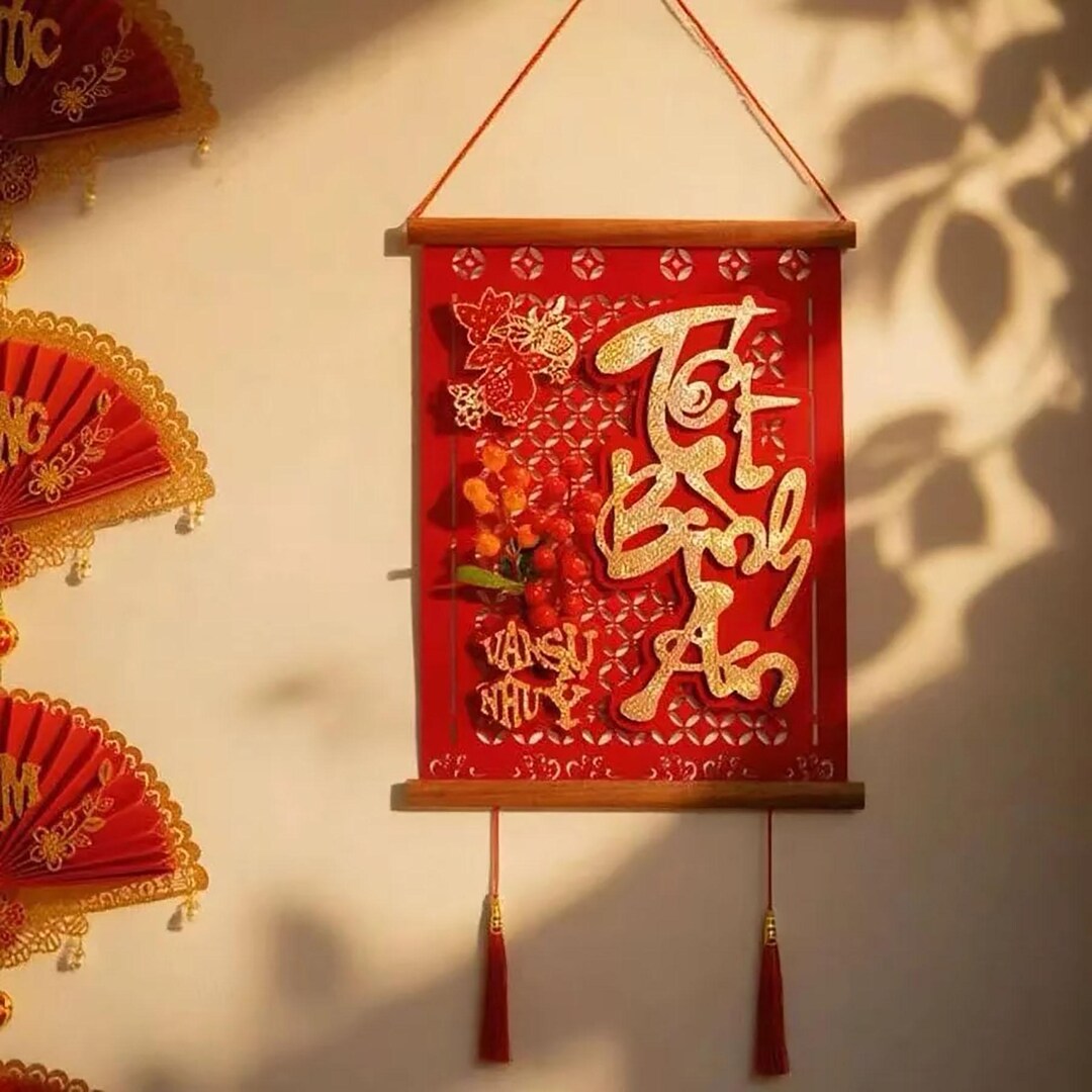 Vietnamese Hanging Tet Decoration, Gift for Vietnamese, Lucky Vietnam ...