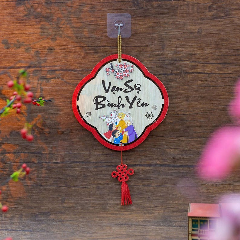 Vietnamese Decorative Wood Board Decor, Gift for Vietnamese, Vietnamese ...