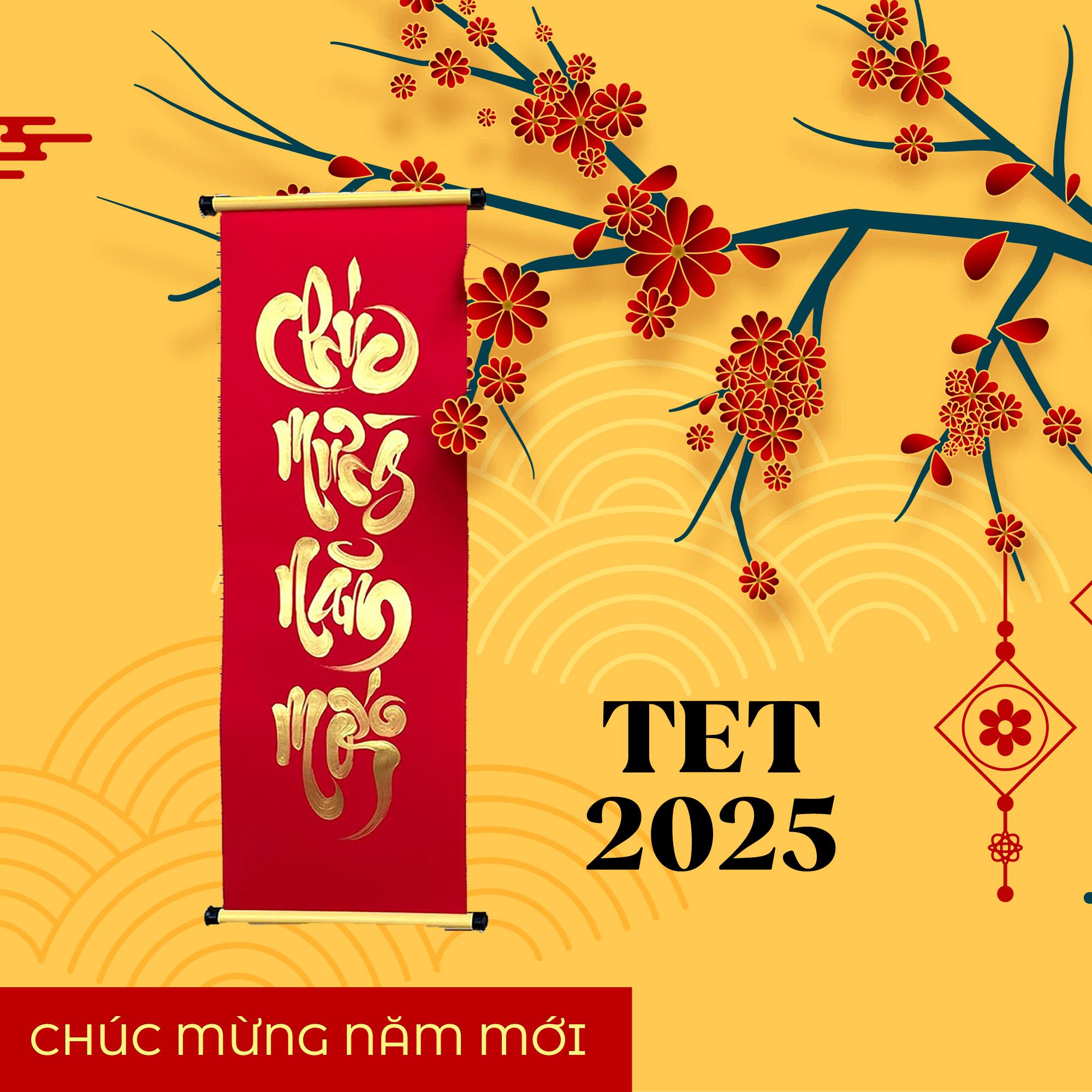 VELVET Tet Decoration Couplets, Lunar New Year Calligraphy Handwritten ...