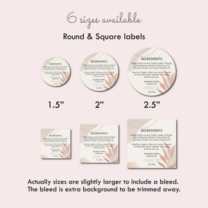 Ingredient Label Template Custom Product Packaging Sticker - Etsy