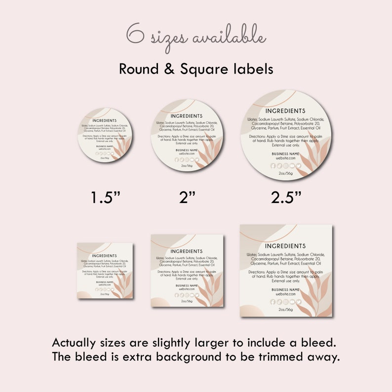 Ingredient Label Template Custom Product Packaging Sticker - Etsy