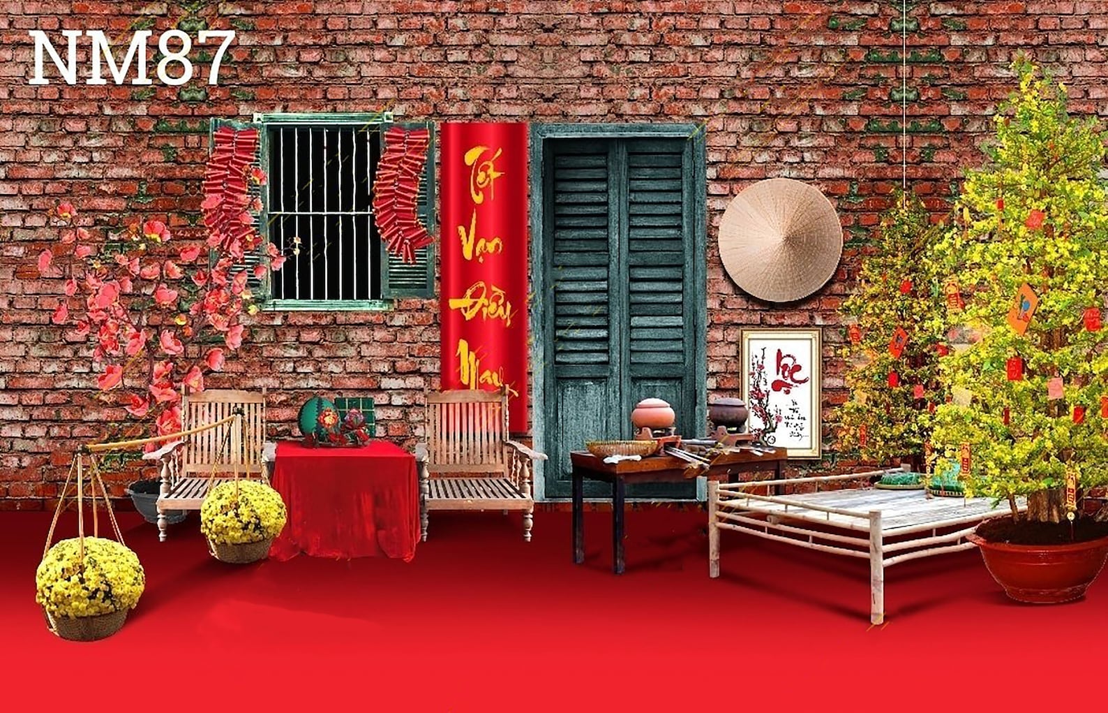 2024 Vietnamese Tet Holiday Lunar New Year Landscape Background, Tet ...