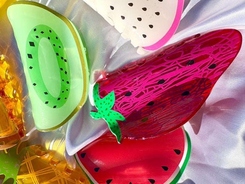 Colorful Fruit Hair Claw Clips - Etsy
