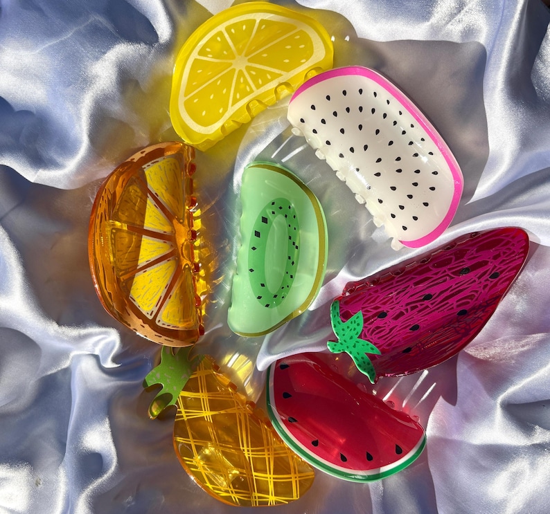 Colorful Fruit Hair Claw Clips - Etsy
