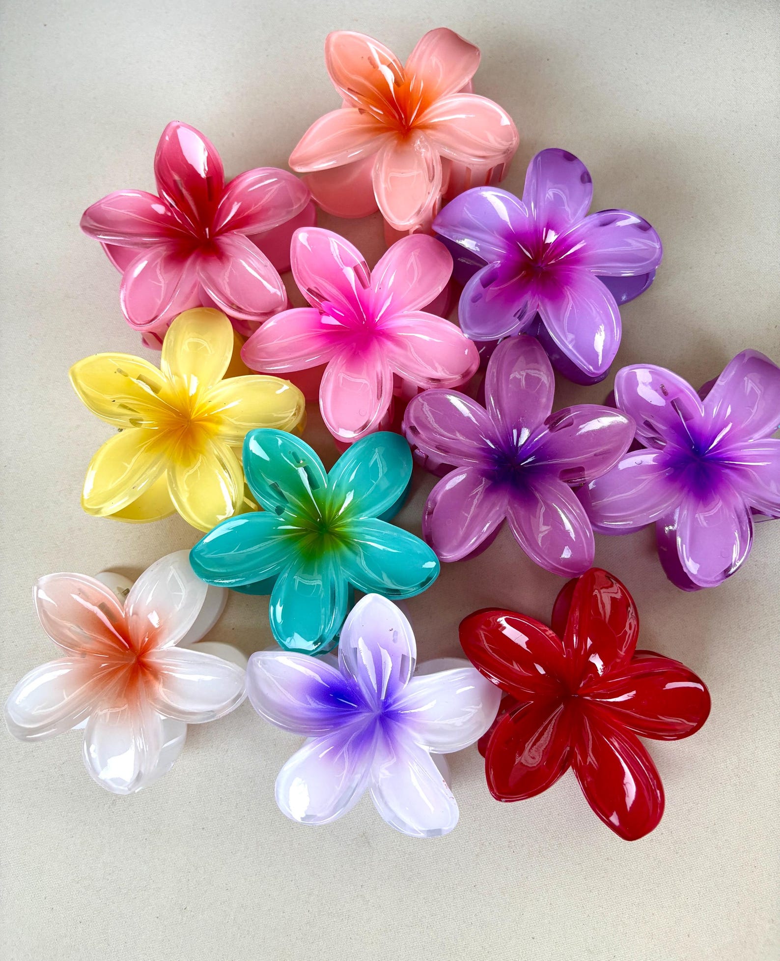 Hibiscus Flower Hair Clips, Summer Flower, Hawaiian Flower Hair Clip ...