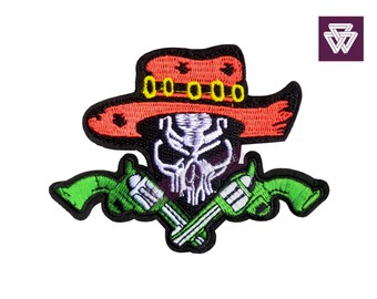 Western Cowboy Skull Embroidery Iron-on Patch - Etsy