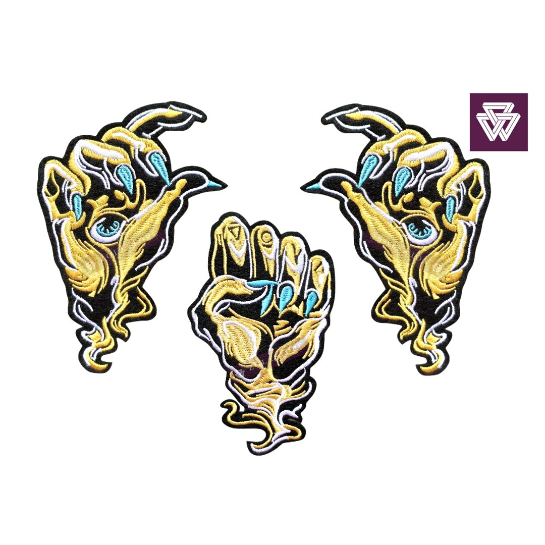 GESTURE Hand Fist Fingers Nails Eye Embroidery Patch Iron On - Etsy