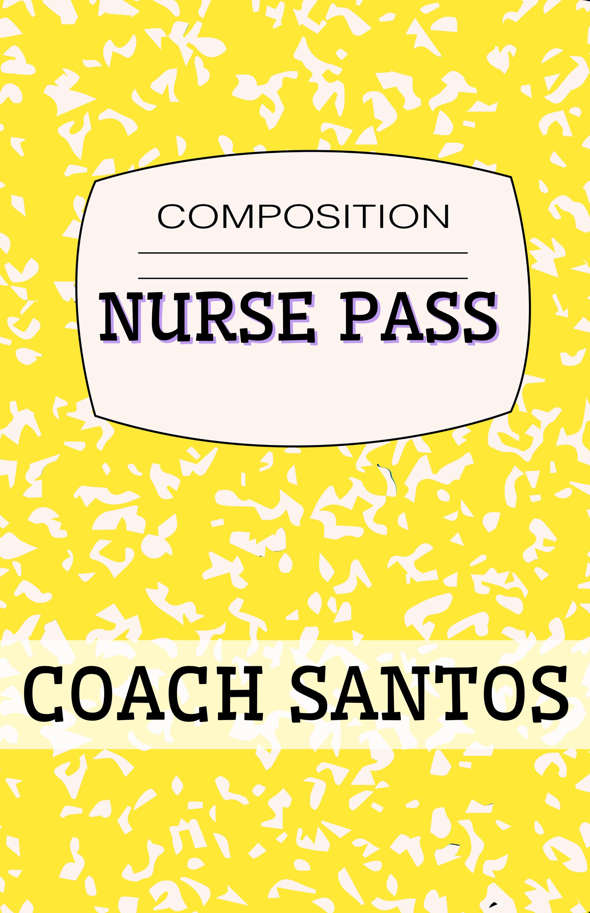 Hall Pass Composition Notebook Design PNG File - Customized FREE - Etsy