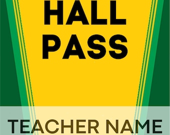 Hall Pass Holder Colored Pencil PNG Design - Customize for FREE - Etsy