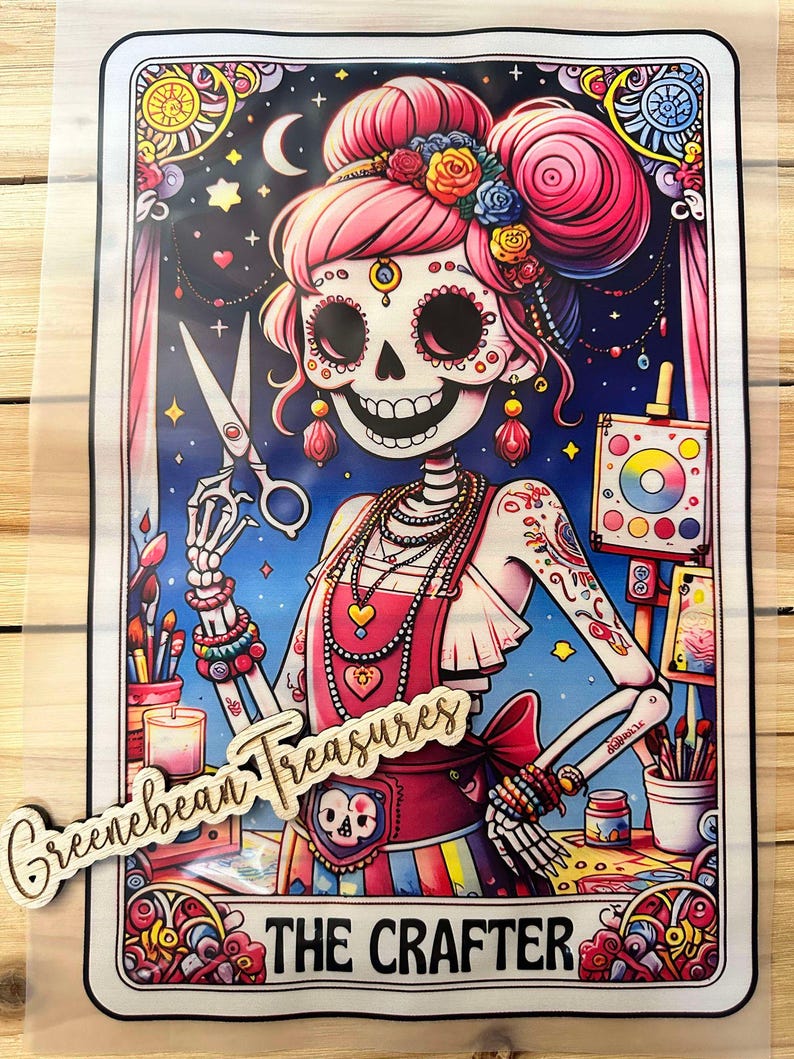 Ready to Press DTF Transfer, the Crafter Tarot Card - Etsy