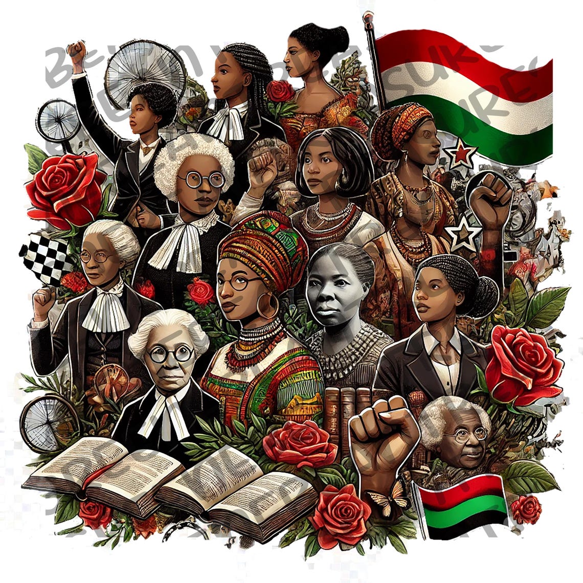 Women in Black History PNG, Black History Month, February is Black ...