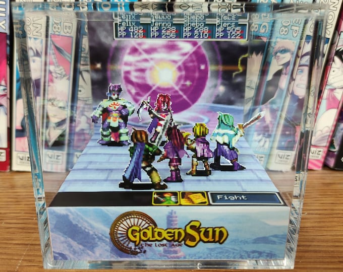 Golden Sun 3D Diorama Cube - Etsy