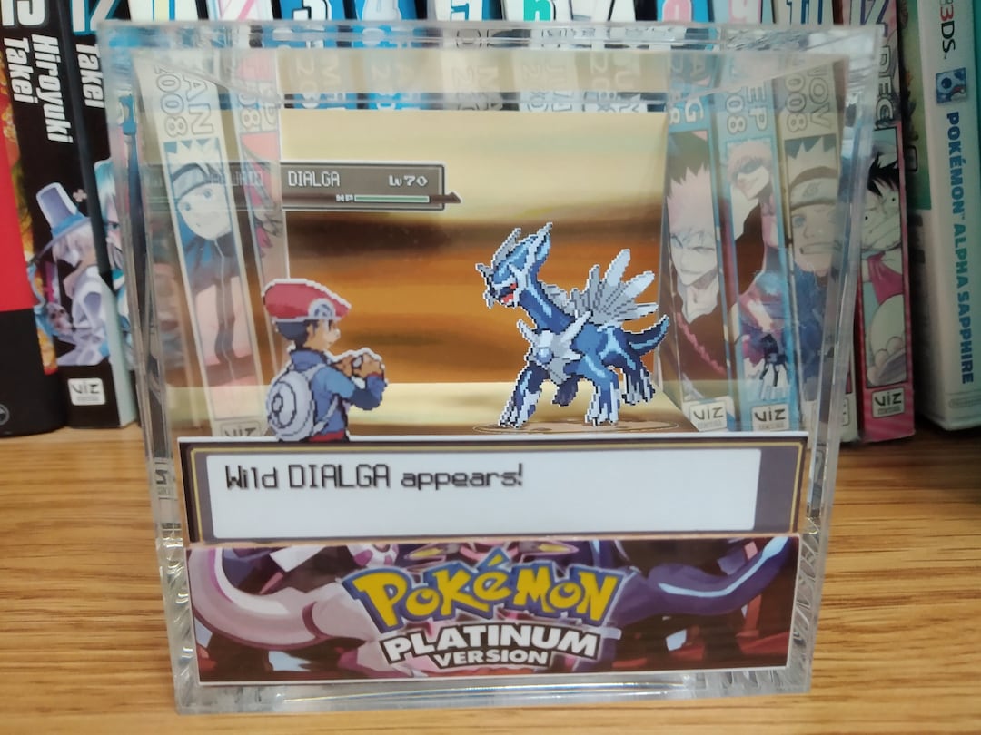 Dialga Encounter, Dialga 3D Diorama Cube, Dialga Handmade Crystal ...
