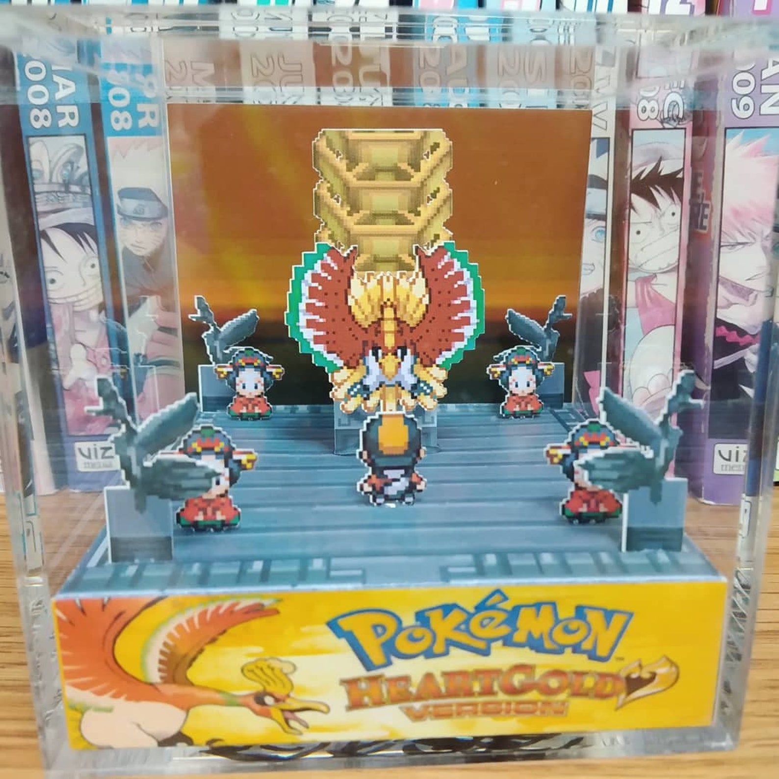 Ho-oh Bell Tower Heartgold Pokémon Heartgold 3D Diorama Cube - Etsy