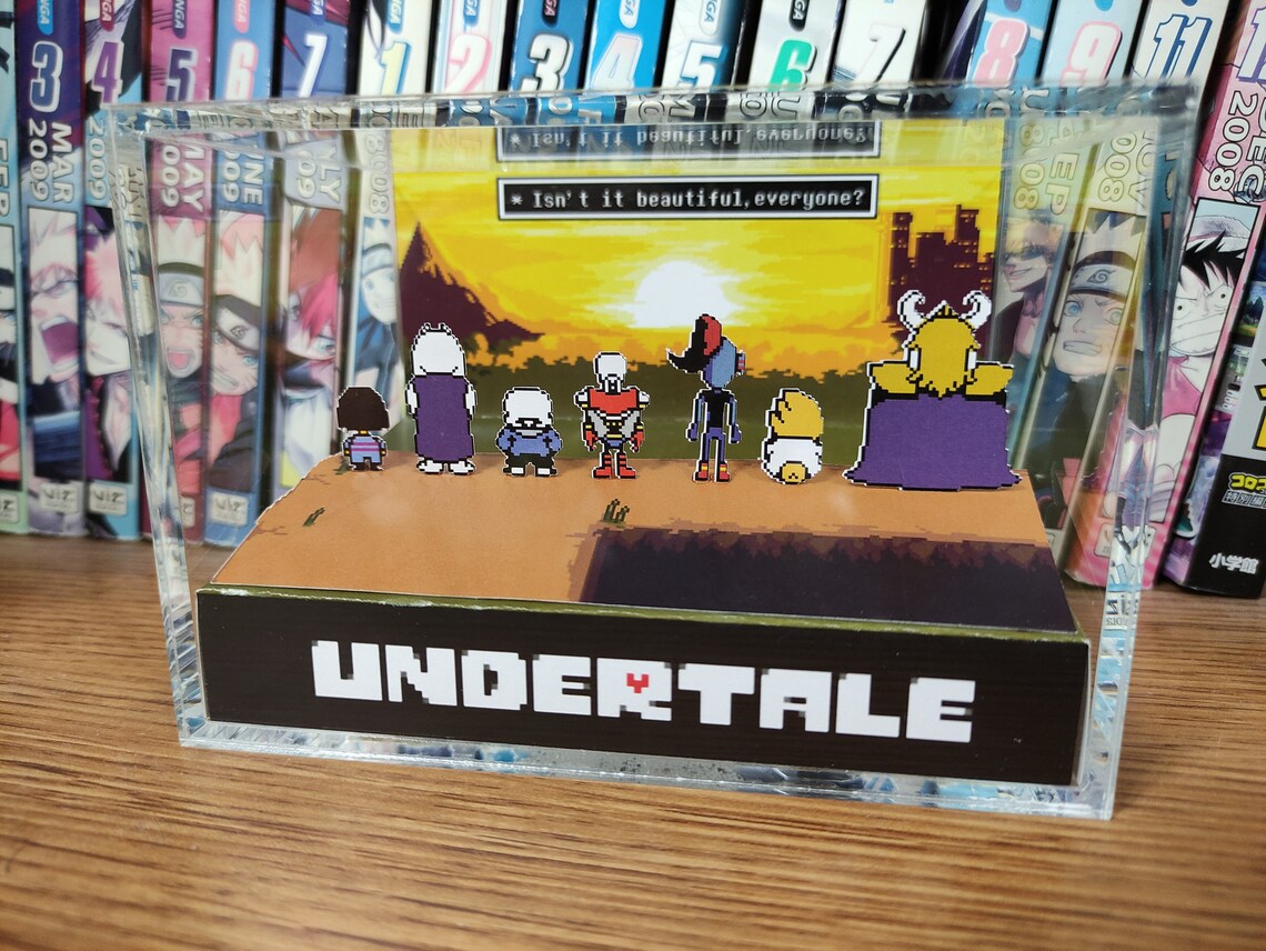 Undertale Diorama Sunset Together undertale Ending LAR - Etsy