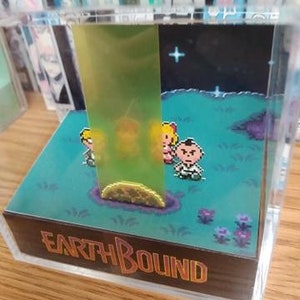 Earthbound Diorama - Opening, 3D Diorama Cube, Handmade Crystal Diorama ...