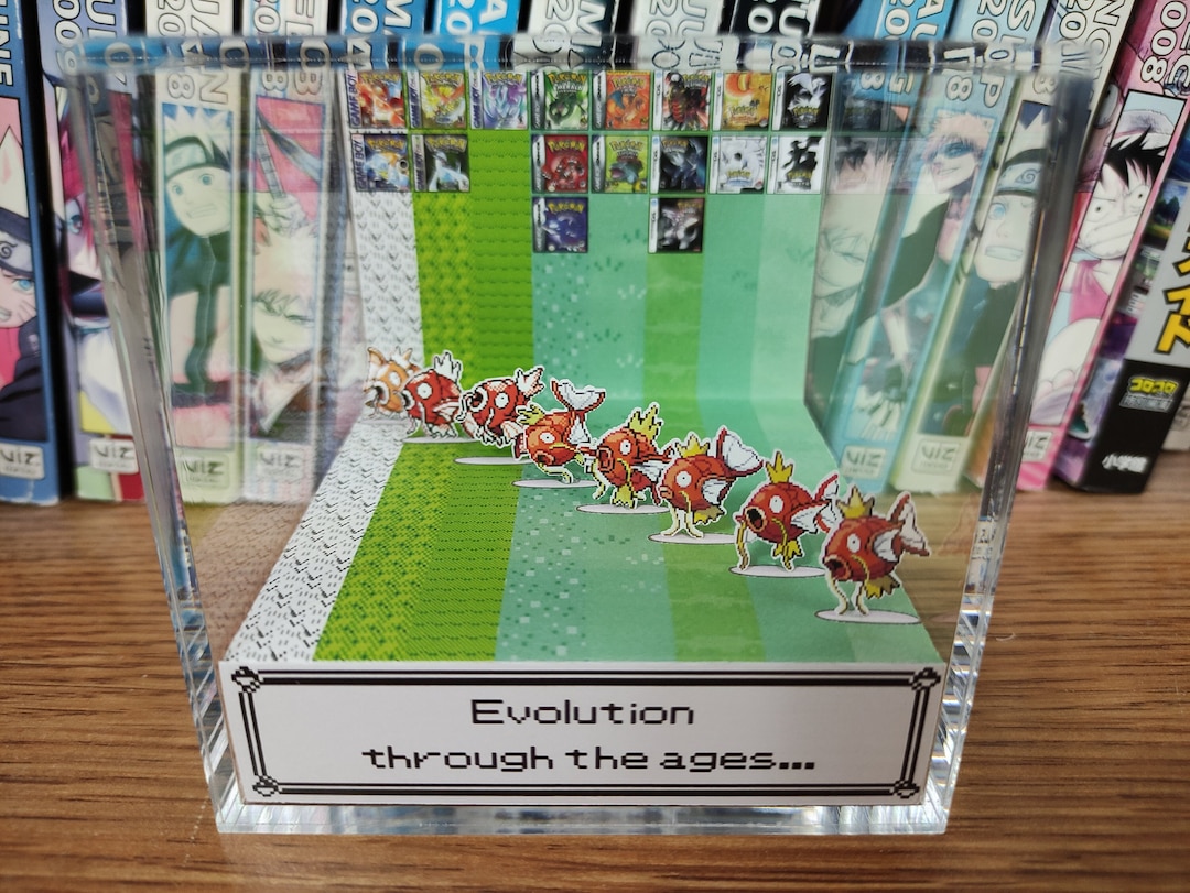 Pokemon Generation Magikarp, Magikarp Pokemon 3D Diorama Cube, Magikarp ...