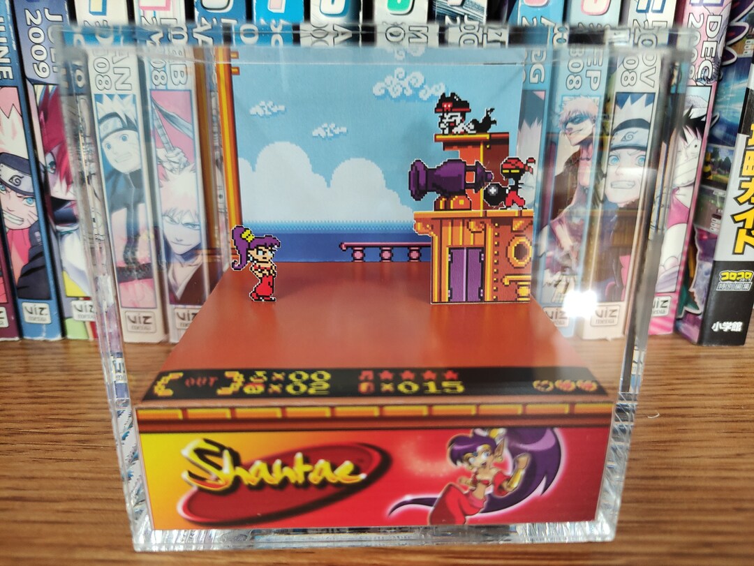 Shantae Scene (battleship Shantae), Shantae 3D Diorama Cube, Handmade ...